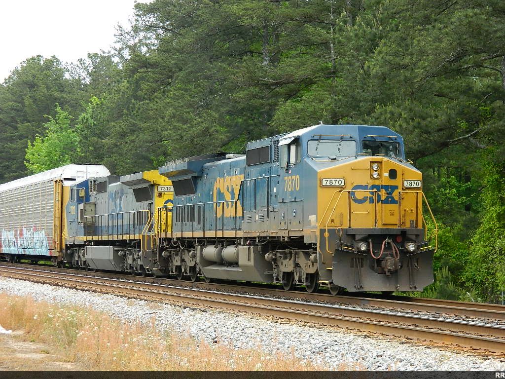 CSX 7870(C40-8W) 7312(C40-8W)